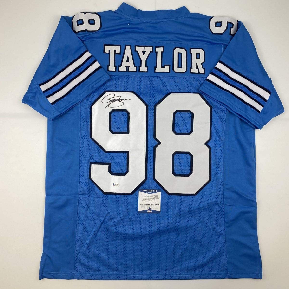 Autographed/Signed Lawrence Taylor North Carolina UNC Blue College ...