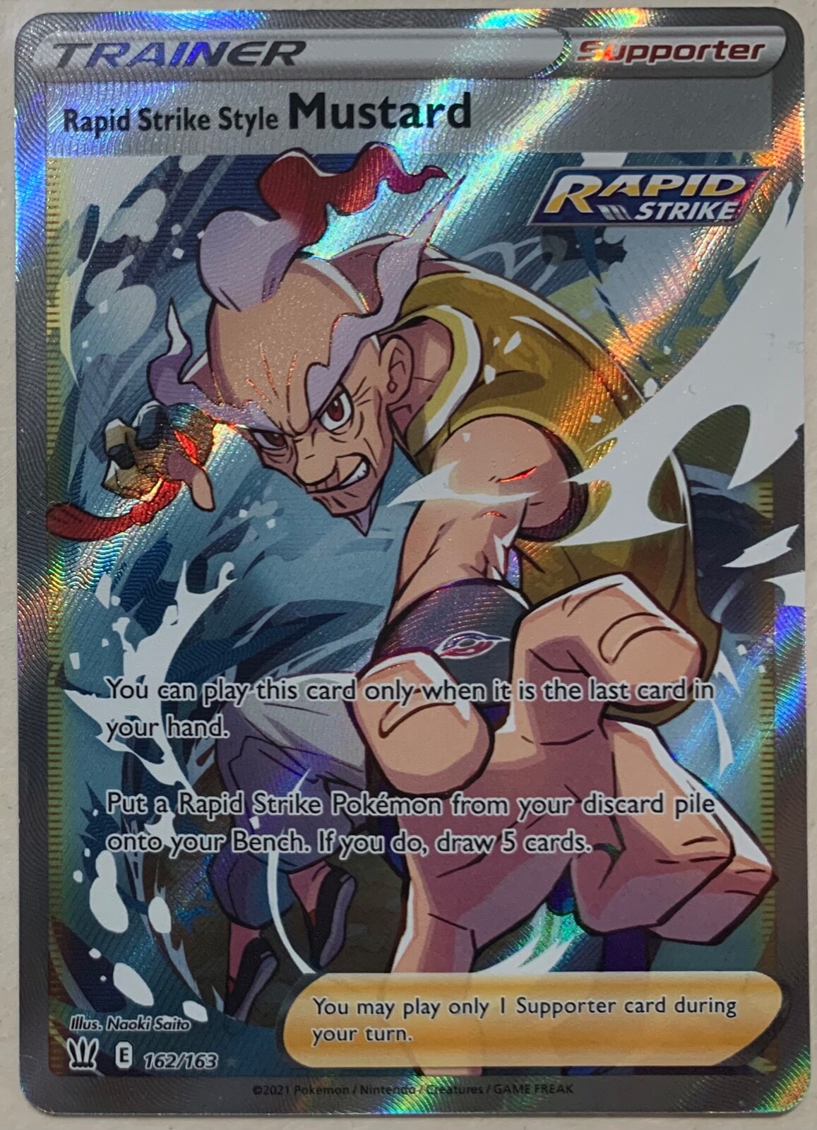 Mustard Rapid Strike Style - Full Art - 162/163 - Battle Styles Pokemon ...