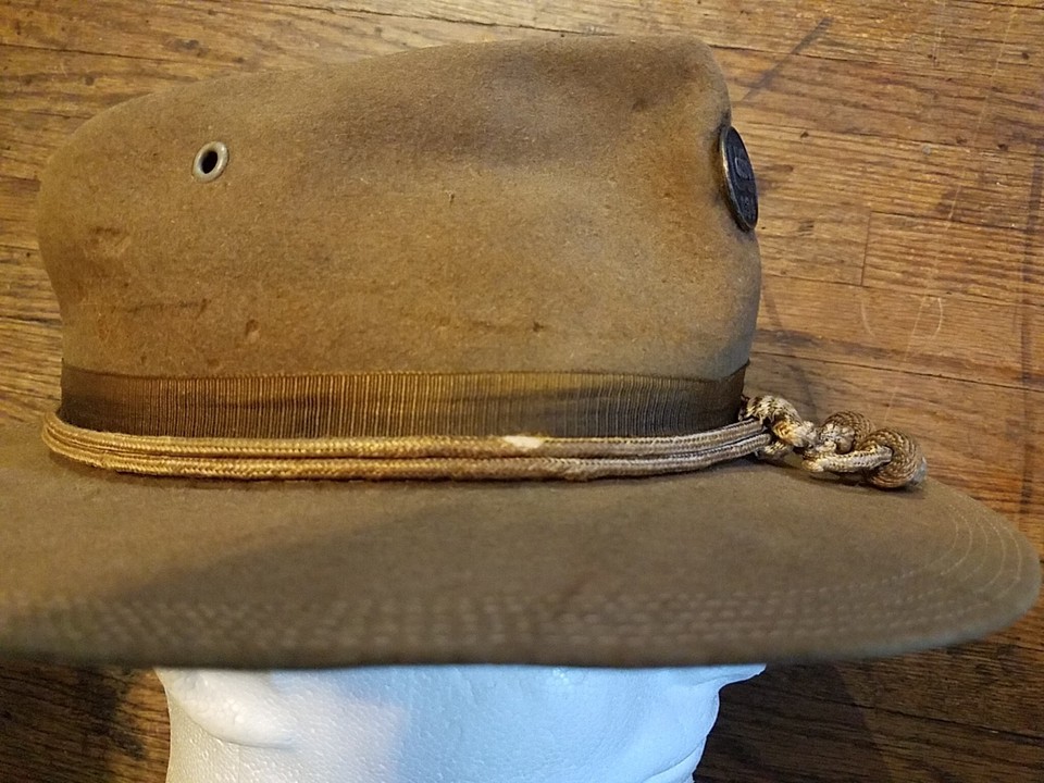 WW1 US Army 1911 Campaign hat ( 134th. Ohio) 5 Stitch Brim | eBay