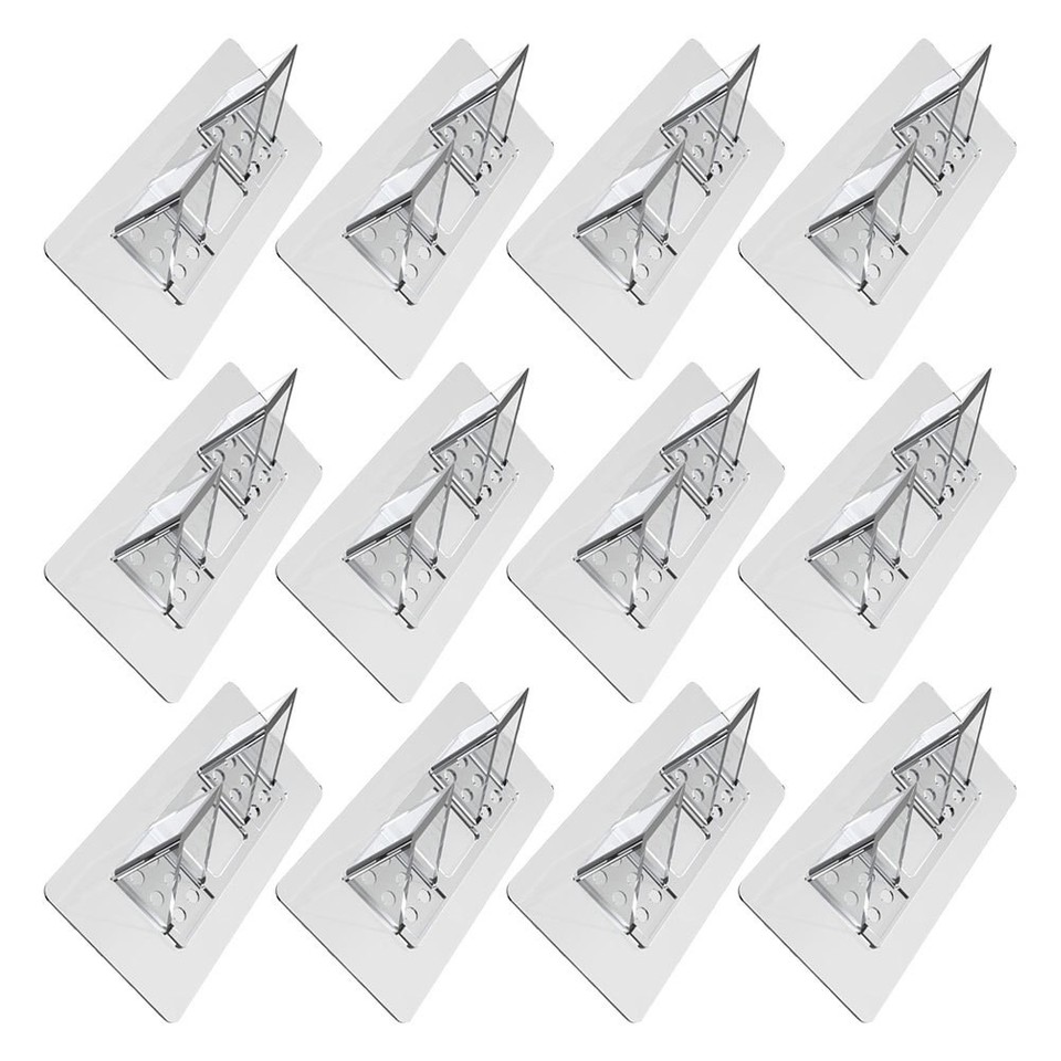 12 Pcs Nail Free Acrylic Shelf Supports Pegs for Household Cupboard ...