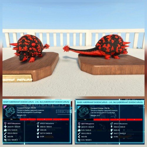 DOEDICURUS ABERRANT DEADPOOL TOP WEIGHT PAIR BABY ARK ASCENDED PVE PC ...
