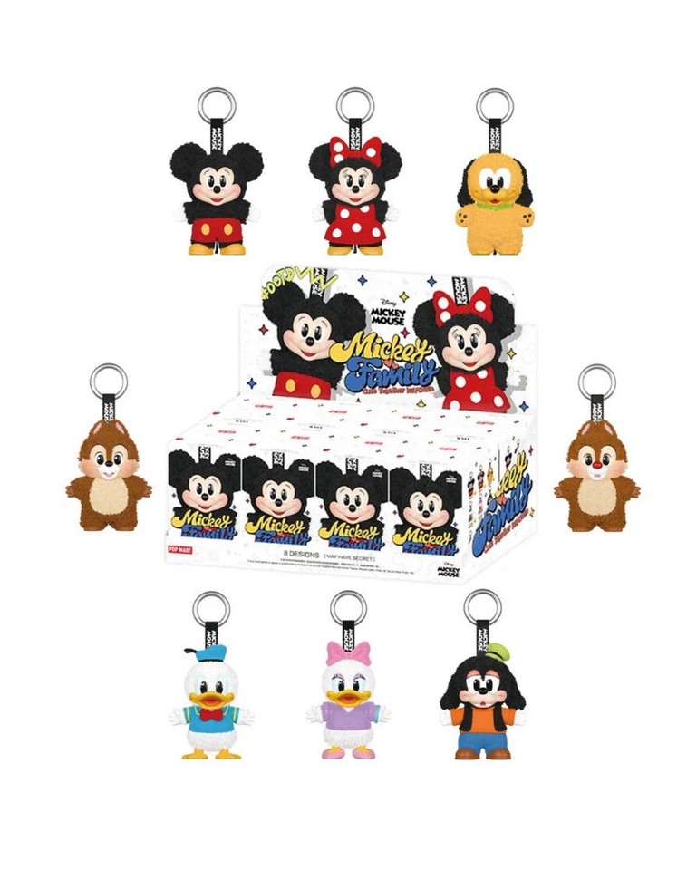 Pop Mart Disney Mickey Family Cute Together GOOFY Plush Keychain ...