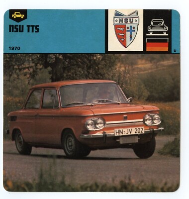 NSU TTS - GT / Production Car Edito Service SA Auto Rally Card | eBay