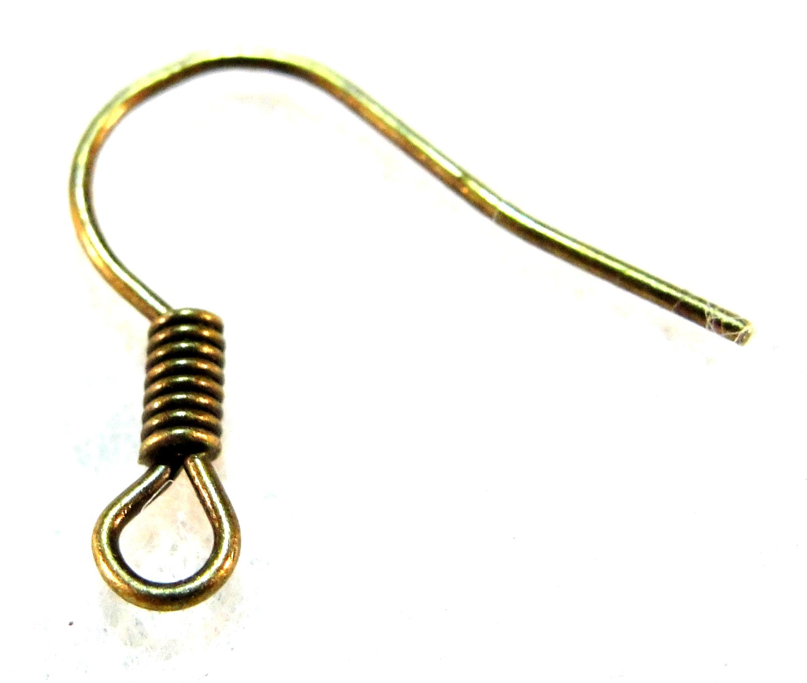 100Pcs Antique Bronze EARRING HOOKS Finding w/ Coil Tibetan Findings ...