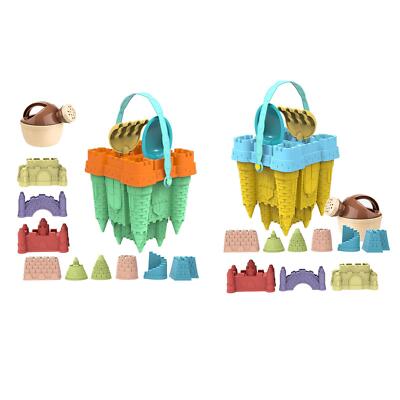14 Pieces Sand Castle Mould for Kids Sand Bucket Sand Castle Building ...