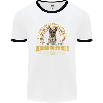 A German Shepherd Dog Mens Ringer T-Shirt | eBay UK