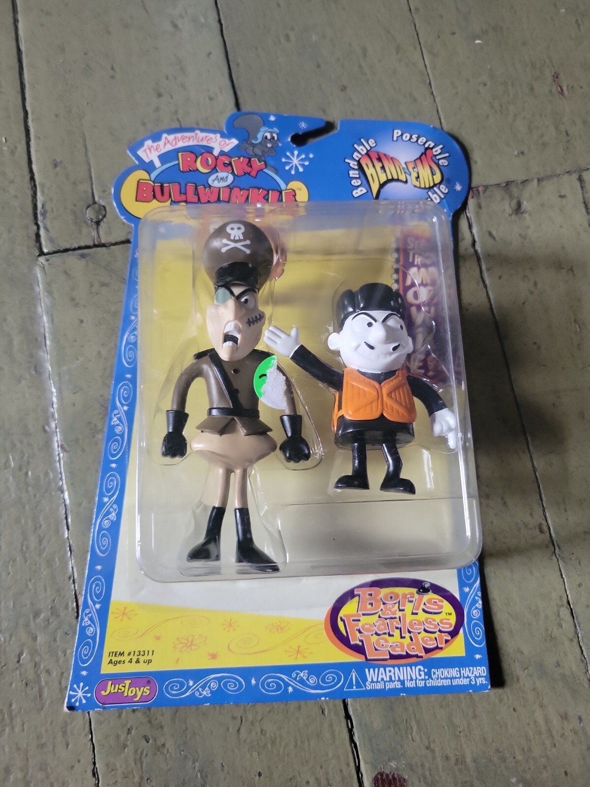 Rocky & Bullwinkle Boris & Fearless Leader Bend Em Bendable Poseable ...
