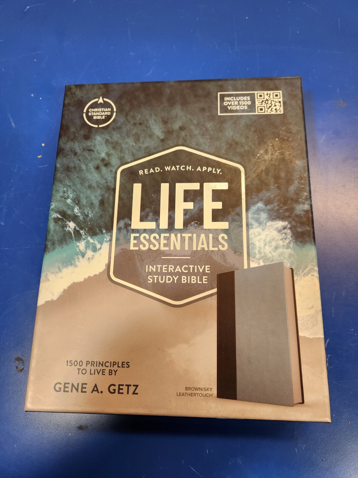 CSB Life Essentials Interactive Study Bible, Brown/Sky LeatherTouch ...