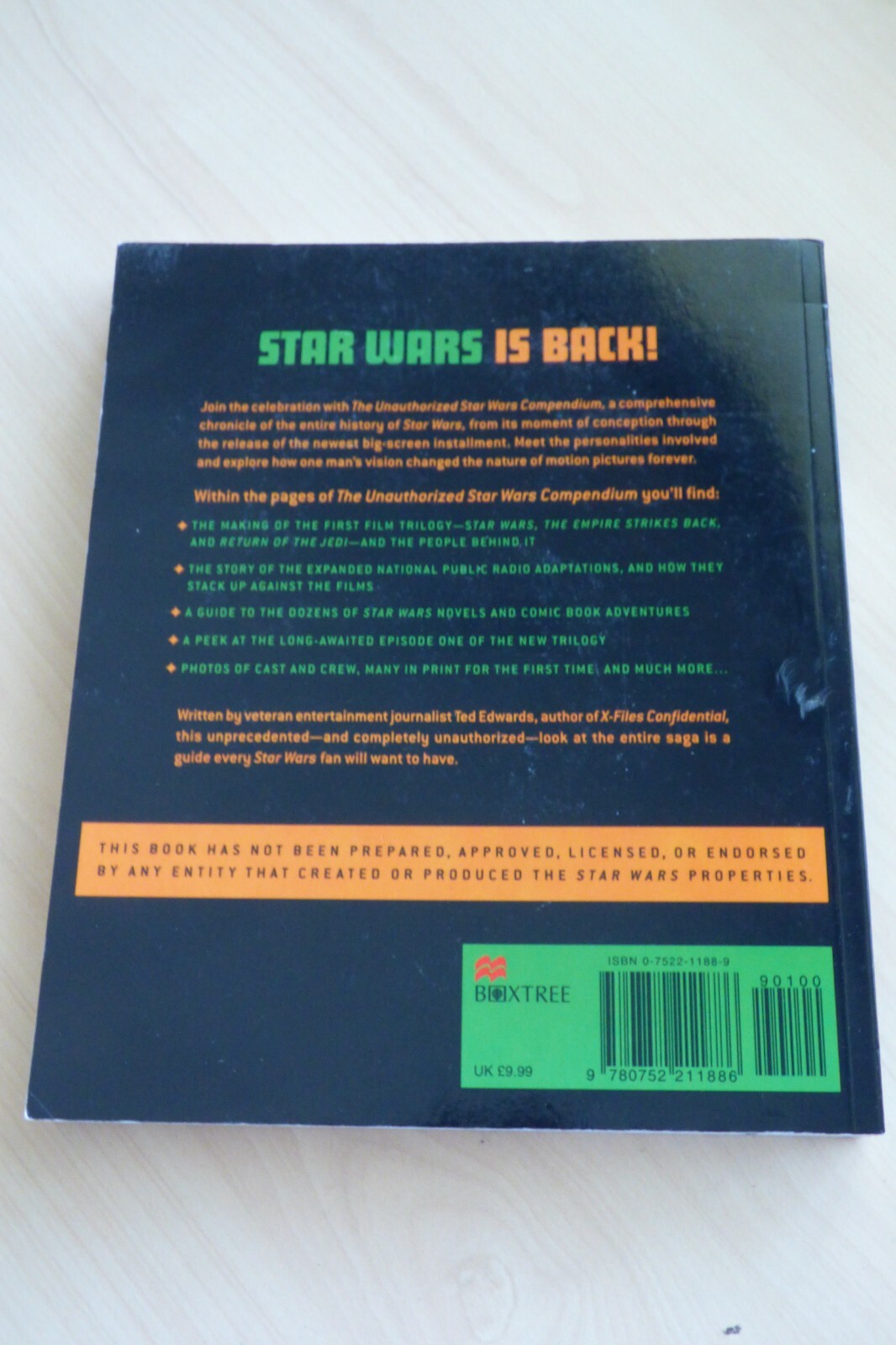 Unauthorized STAR WARS Compendium Ted Edwards SC Boxtree UK 1999 | eBay Australia