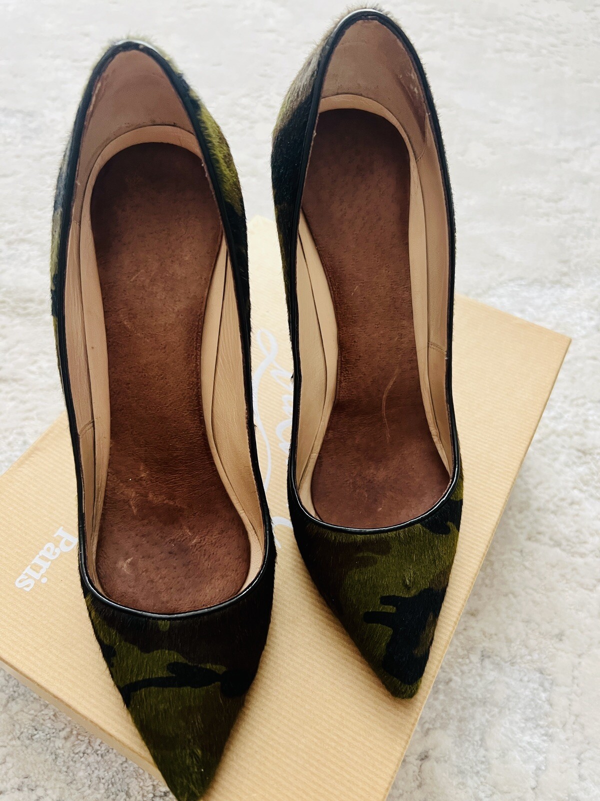 Christian Louboutin Pigalle 100 Camo Pumps Shoes Size… - Gem