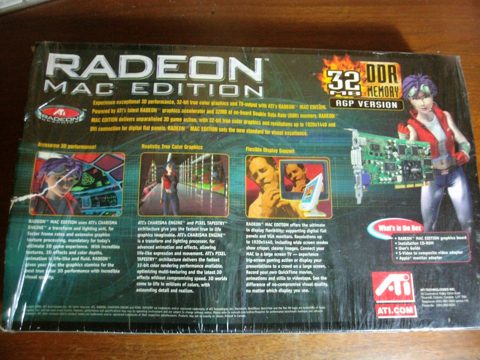 RETRO GAMING - ATI Radeon Mac Edition 32MB DDR AGP Open GL Graphics ...