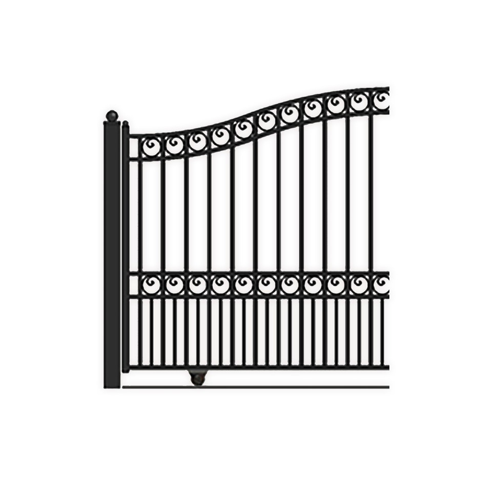 ALEKO Paris Style Garden Ornamental Steel Single Sliding 16' Driveway ...