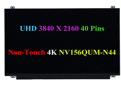 15.6" UHD 4K LCD Screen LED Display Panel Replacement FRU: 00UR894 ...