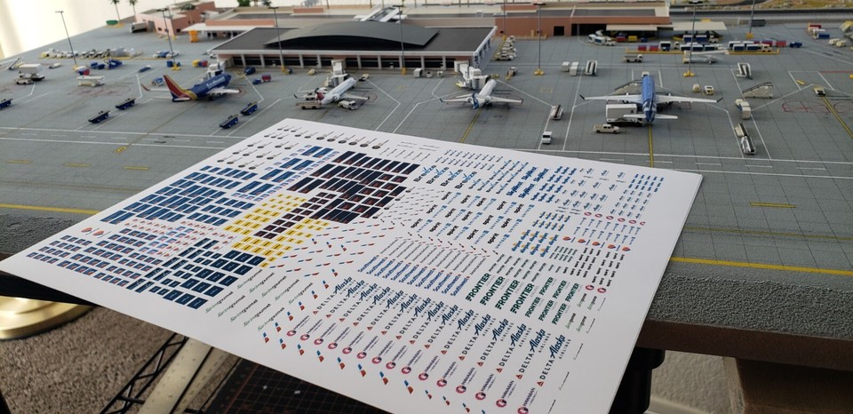 1:400 model airport GSE decal sticker airline logos U.S. Domestic | eBay