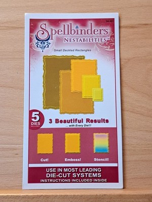 125 Spellbinders Nestabilities Small Deckled Rectangles Die Cut Emboss ...