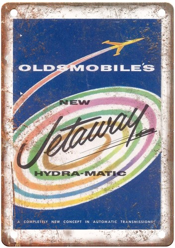 1956 Oldsmobile Jetaway Hydra Vintage Auto Ad Retro Look Metal Sign ...
