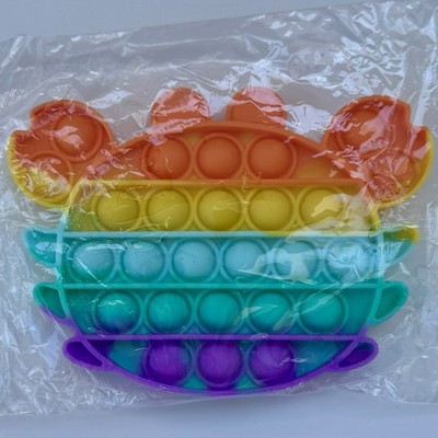 Bubble Popper Pop It Fidget Toy • RAINBOW CRAB • 6” | eBay