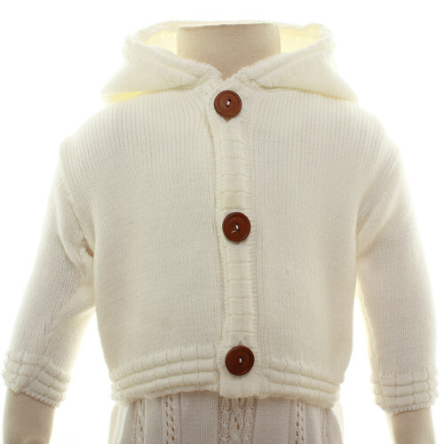 0-18 Months PEX Baby Boys Ivory Hoodie Cardigan Thick Winter Warm Made ...