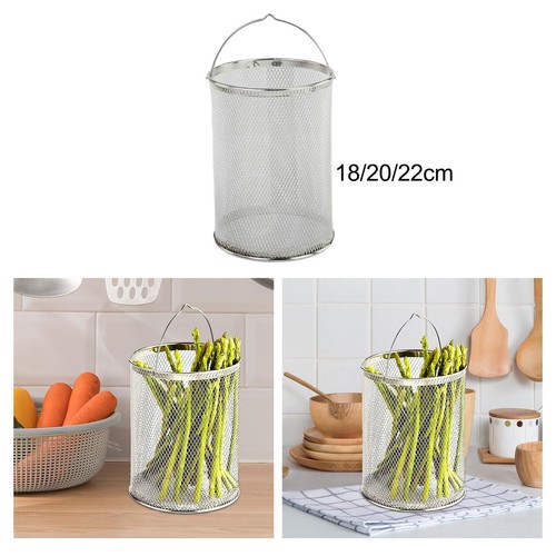 Deep Fry Basket Mesh Vegetable Fruit Filter Basket for Camping Cooking ...