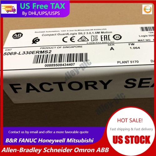 5069-L330ERMS2 Compact GuardLogix SIL2 Motion New AB Processor US Free ...