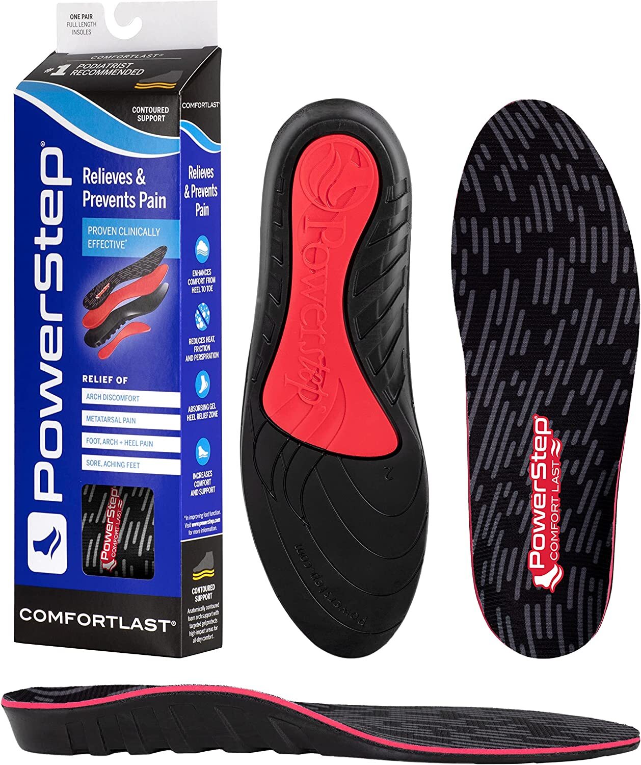 NEW Powerstep Full Length Orthotics Arch Heel Support Insole | eBay