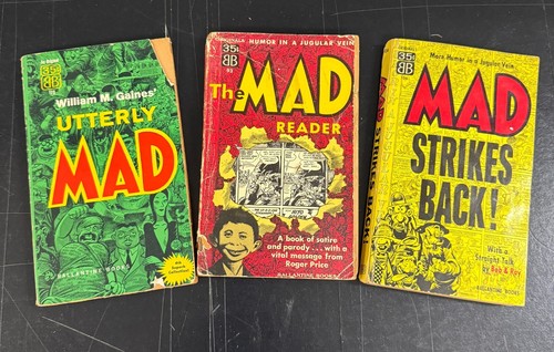MAD Paperbacks: 1954 Utterly MAD, 1954 The MAD Reader, 1955 MAD Strikes ...