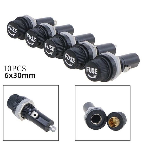 Reliable Panel Mount Chassis Fuse Holder for 6*30mm 10A 250V Fuses ...
