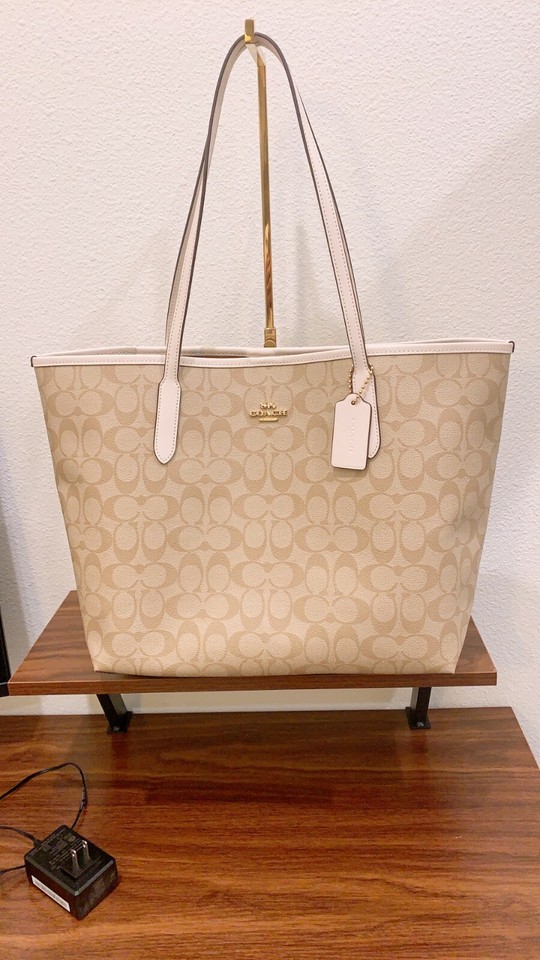 NWT COACH 🔥City Tote In Signature Canvas $350 #5696/CV976 | eBay