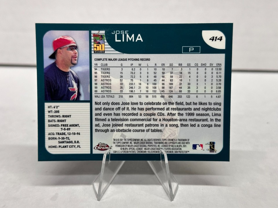 2001 Topps Chrome #414 Jose Lima Houston Astros Baseball Card | eBay