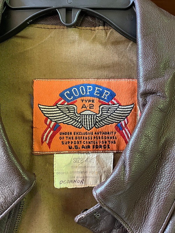 Cooper A-2 Leather Flight Jacket Size 44L | eBay
