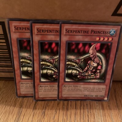 3 x Serpentine Princess - DB2-EN167 - Common - Unlimited Edition Near ...