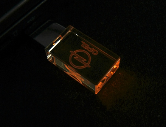 USB Flash Drive 2.0 Metal Stick Car Logo Opel Fan Driver Lover Gift LED ...