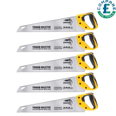 TOUGH MASTER Hand Saws 5PCS 500mm Varnish Coat SK5 Steel Blade Soft ...