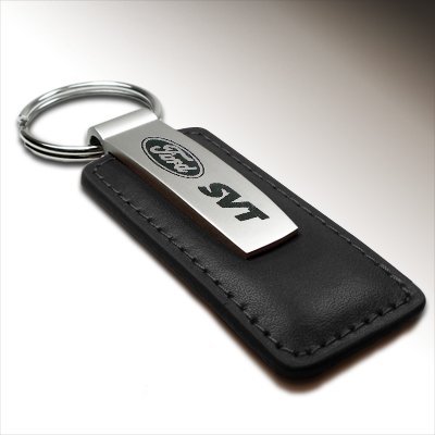 Ford SVT Black Leather Key Chain | eBay