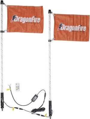 Dragonfire Racing Spiral LED Lighted Whips 4 ft. Clear Pair 522804 ...