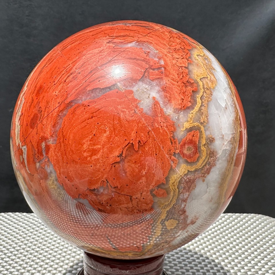 4009G Natural Red jasper ball quartz crystals sphere gem reiki healing ...