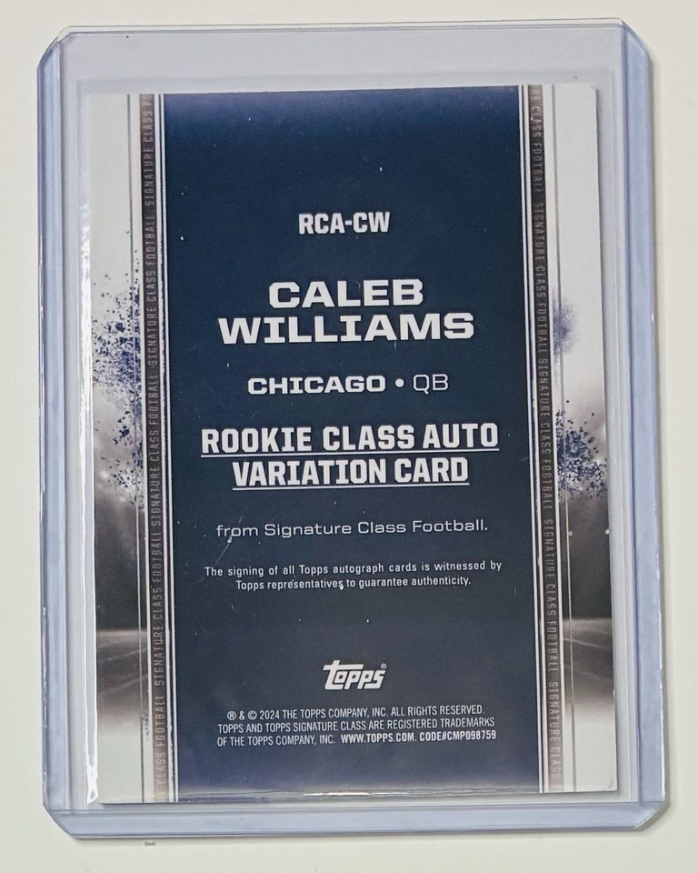 2024 Topps Signature Series Caleb Williams Rookie Class Auto Variation ...