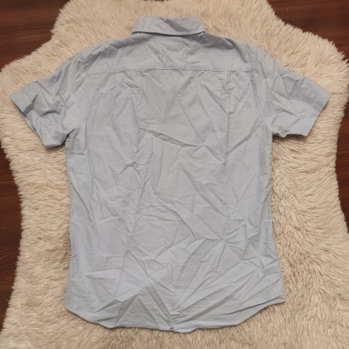 Hawker Rye Button Up Shirt Mens Size Medium Blue Slim Short Sleeve | eBay