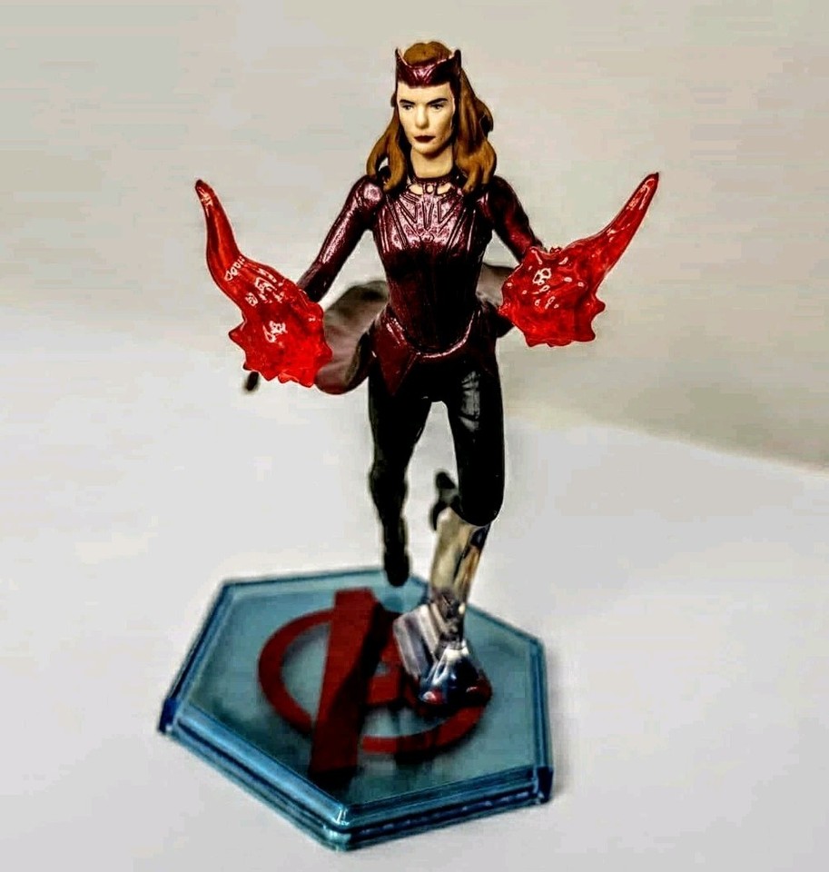 Marvel Scarlet Witch Action Figure Wanda Vision Superhero Village Cake ...