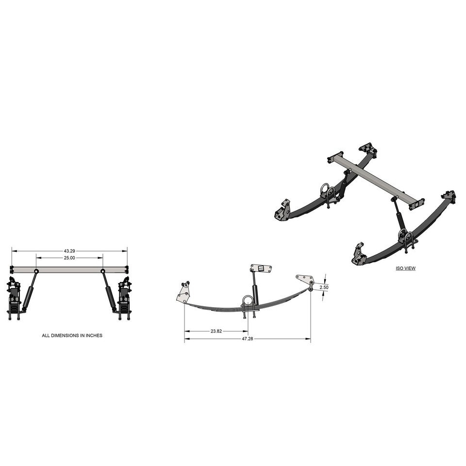1935-41 Fits Ford Rear Parallel Leaf Spring Conversion Kit | eBay