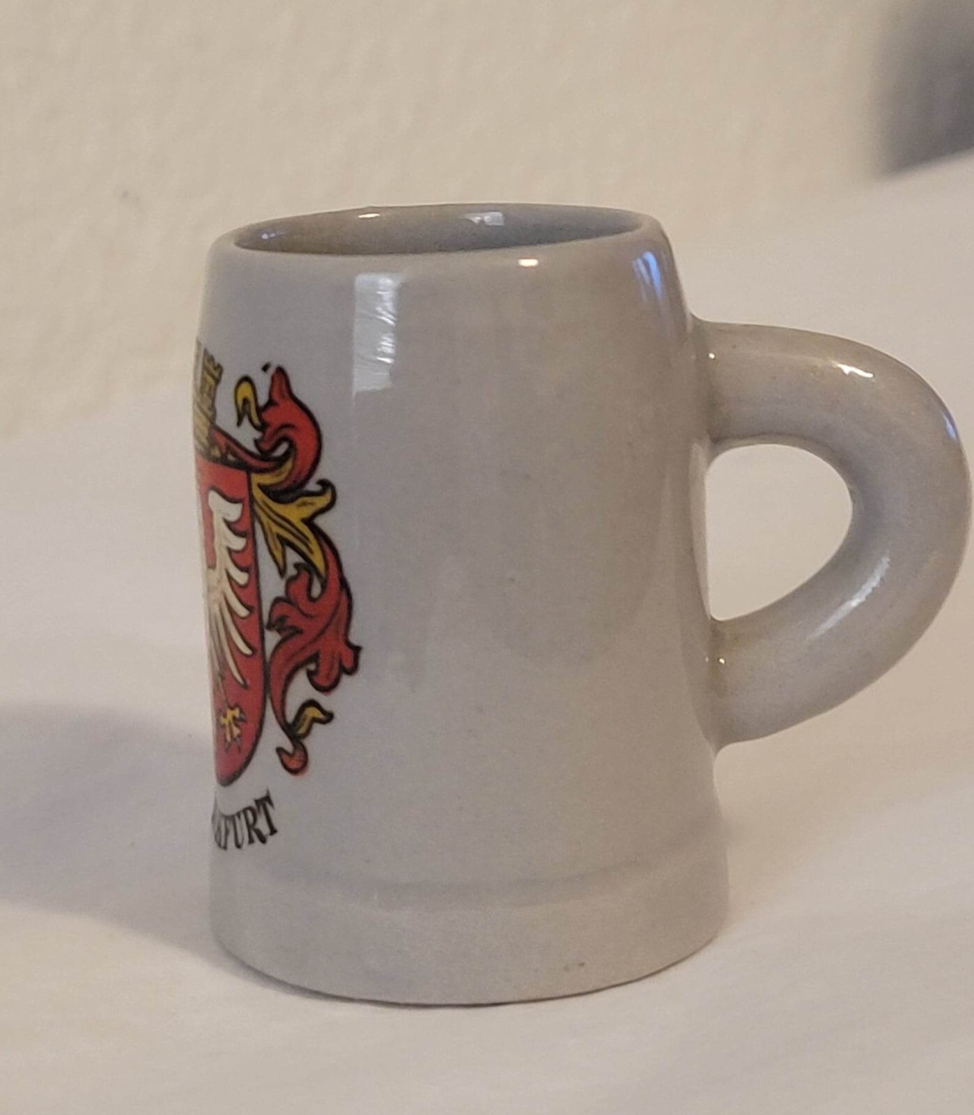 VINTAGE MINIATURE MINI FRANKFURT Made in West GERMAN BEER CUP MUG STEIN ...
