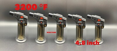5 Pack jet flame Torch Lighter Gun Windproof butane Refillable 4.8inch ...