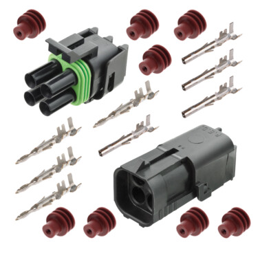 Delphi Weather Pack 4 Pin Sealed Connector Kit 14-16 AWG | eBay