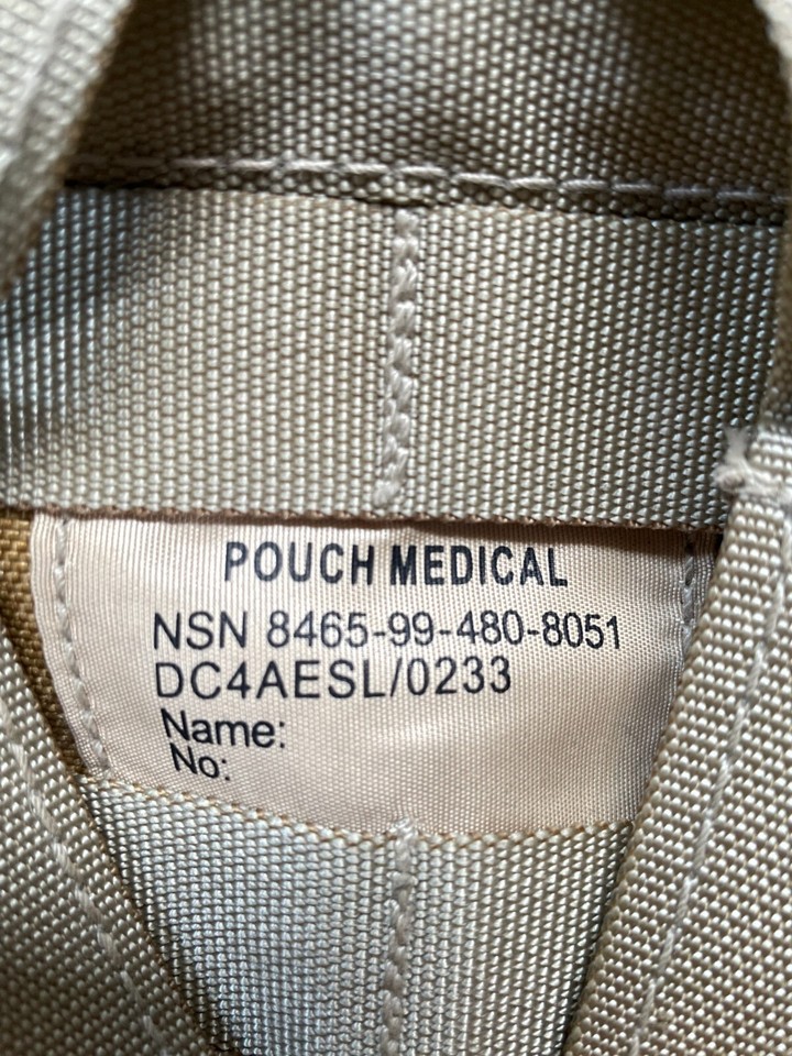 BRITISH ARMY Medical Pouch POUCH Desert Camouflage Webbing Issued ...