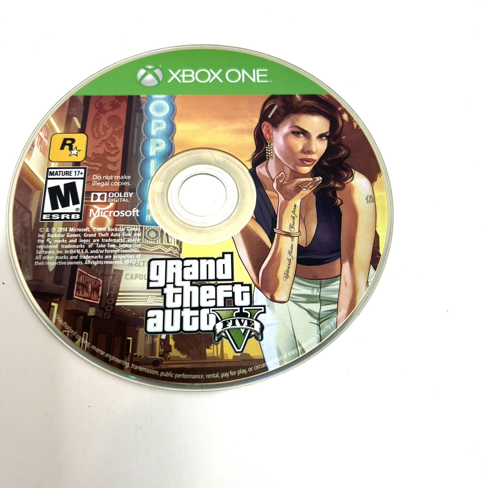 Grand Theft Auto V Five (Xbox One, 2014) - Tested - Disc Only GTA | eBay
