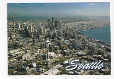 Vintage Postcard Continental Aerial View of Seattle | eBay
