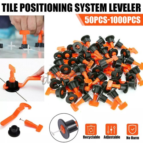 50/1000PCS TILE LEVELING SYSTEM KIT REUSABLE TILE SPACER WALL FLOOR ...