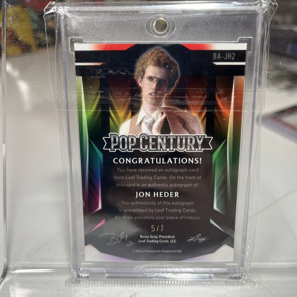 Jon Heder 2023 Leaf Pop Century Autograph Card # /5 !! Napoleon ...