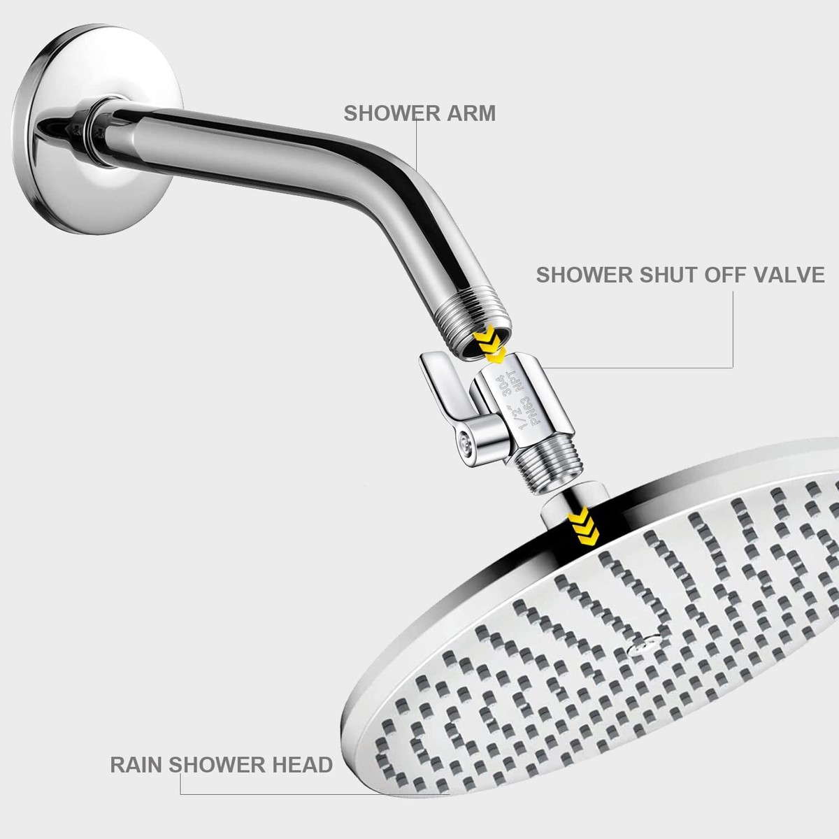 Stunning Shower Head With Shut Off Valve Pictures