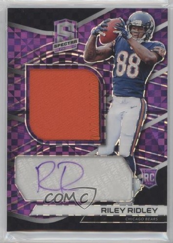 2019 Panini Spectra Neon Purple Prizm /35 Riley Ridley RPA Rookie Patch ...